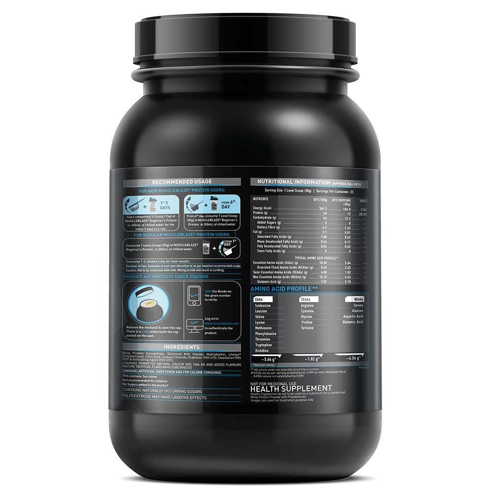 Whey Protein Powder for Beginners (2.2 lb) Magical Mango - MuscleBlaze