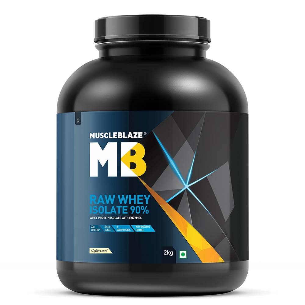 Buy MuscleBlaze Raw Whey Protein Isolate (4.4 lb / 2 Kg Unflavored ...