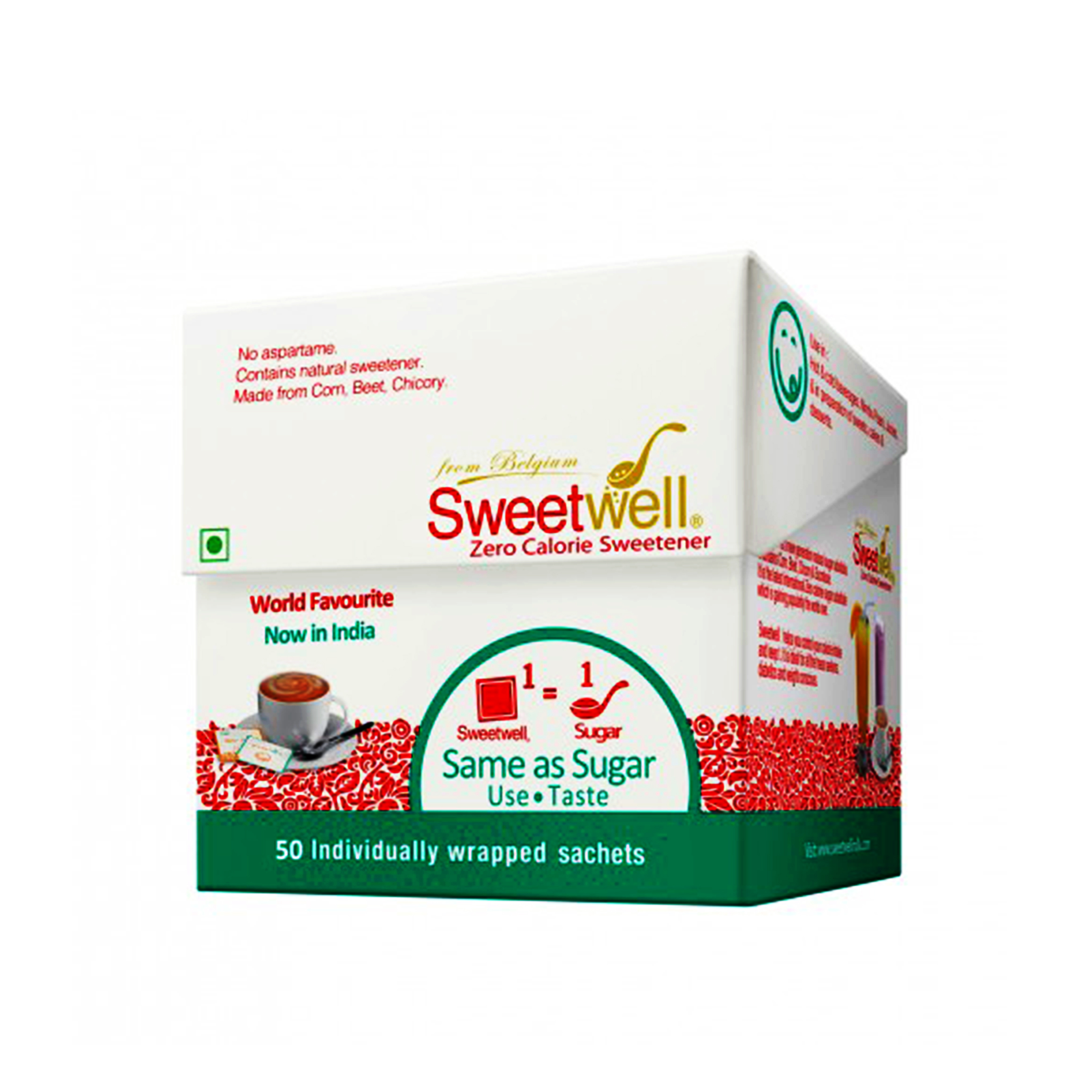 Sweetwell Zero Calorie Sweetener Regular Sachets, 50 Piece(s)/Pack at ...
