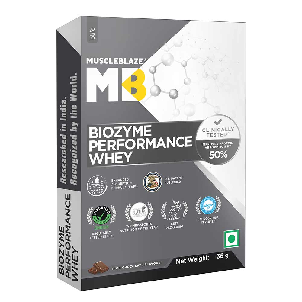 MuscleBlaze Biozyme Performance Whey Protein (4.4 lb / 2kg Rich Chocolate)