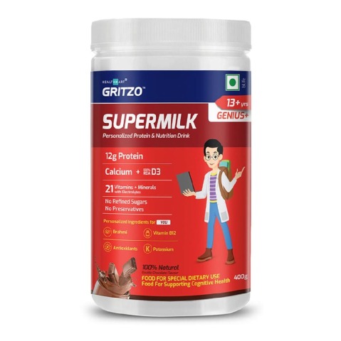 SuperMilk Genius for 13+ Yrs Personalized Protein & Nutrition Drink Mix ...